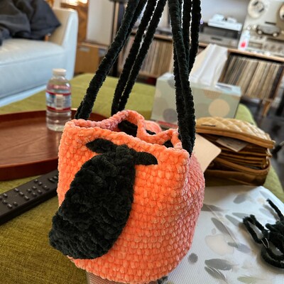 Crochet Orange Bag PATTERN, Drawstring Bag PATTERN, Crochet Drawstring ...
