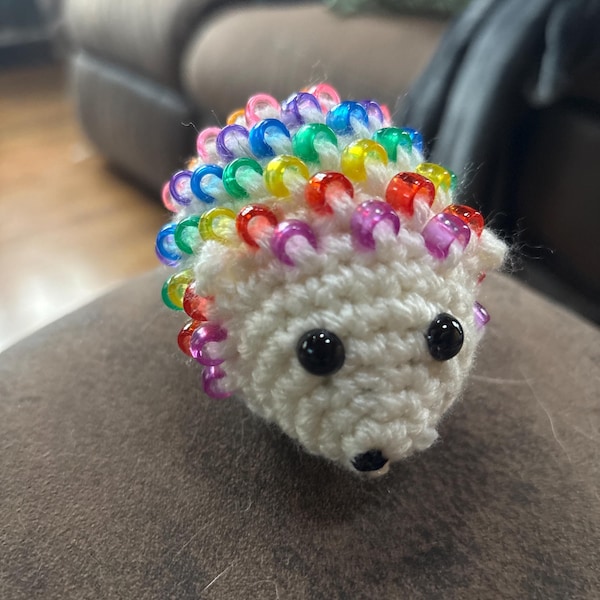 Beaded Fidget Hedgehog Crochet Pattern | Crochet Fidget Toy | Fidget ...
