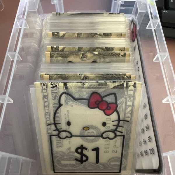 Hello Kitty Themed Savings Challenge Box - Etsy