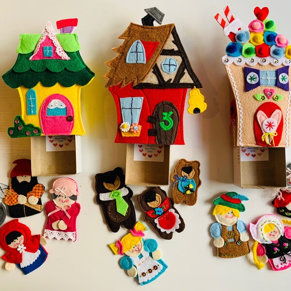 FAIRY Tale MATCHBOX Cottage 3 Hansel Gretel Felt PDF Pattern Hansel ...