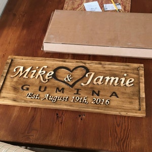 Customizable Sign, Anniversary Sign, Wife Gift, Woodland Sign, Country ...