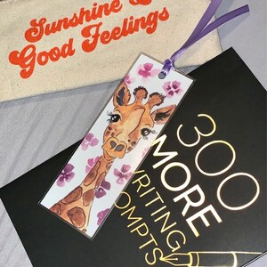 Giraffe Bookmark, Watercolor Giraffe, Giraffe Gifts for Women, Giraffe ...