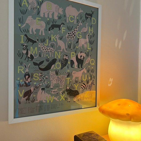 ABC Animal Alphabet Poster - Etsy