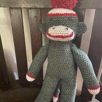 CROCHET PATTERN Spunky the Big Sock Monkey Amigurumi - Etsy UK