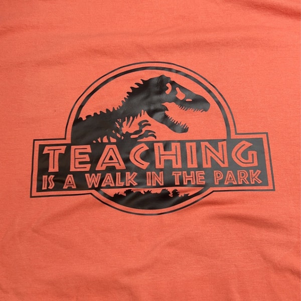 Teaching is a Walk in the Park Svg, T-rex Dinosaur Png, School Clipart ...