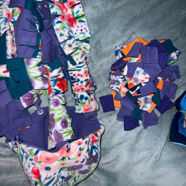 Snuggle Ball Pit; Large Fleece Reversible Hanging Pouch, Includes 4 ...