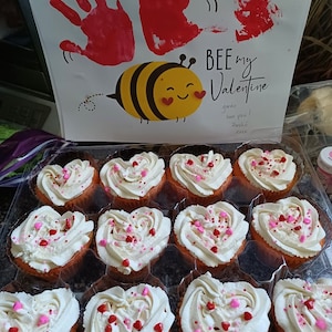 Bee My Valentine / Handprint Footprint Art / Happy Valentine's Day ...