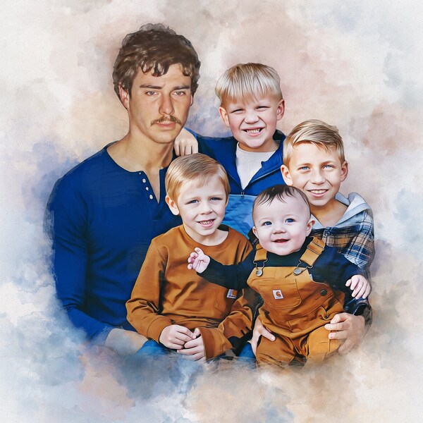 Remember Loved One Portrait, Lost Loved One Custom Portrait Gift ...