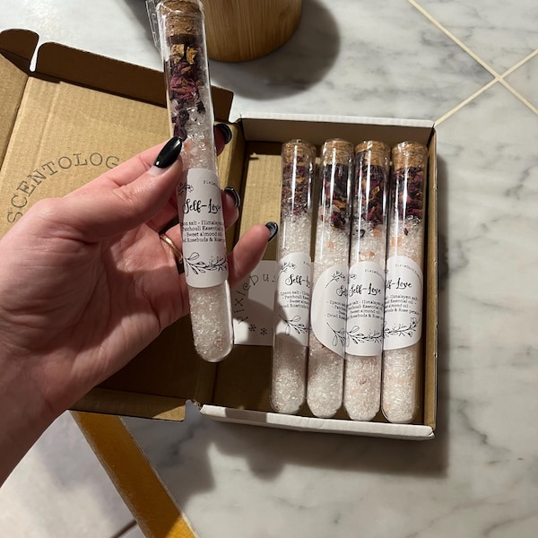 Bath Salts Tube Bath Salt Bath Salt Bath Salt Favors Spa Gift Natural ...