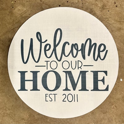 Round Sign Svg Bundle, Circle Sign Svg, Porch Sign Svg, Welcome Sign ...