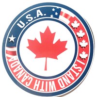 We Are Canadian Elbows Up! Angry Beaver Flying Goose Bumper Sticker ...