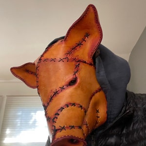 Pig Leather Mask Pattern PDF the Pigenstein by Leatherhub - Etsy