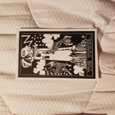 THE FOOL // Black or White Tarot Card Canvas Punk Patch // Fabric Rider ...