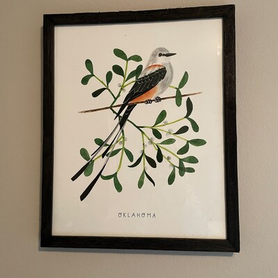 North Carolina State Bird Art Print North Carolina Cardinal and Dogwood ...