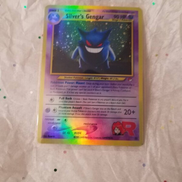 Silver's gengar Gym Heroes revival Handgemaakte Holo Proxy-kaart - Etsy Nederland