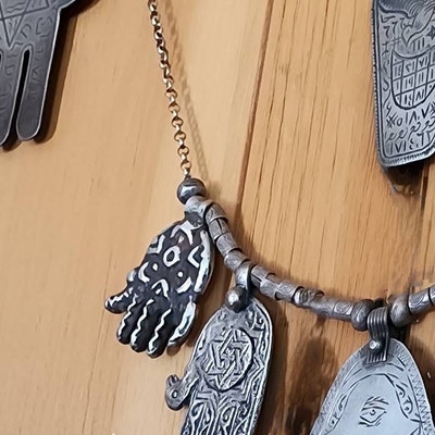 Morocco Ancient Hand of Fatima in Cast Silver khamsa Khomissa Hamsa ...