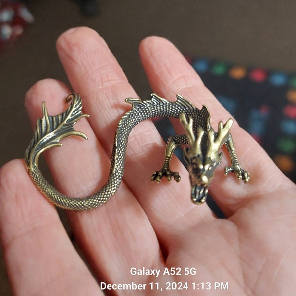 Brass Dragon Tea Pet Sculpture Study Living Room Office Handicraft - Etsy