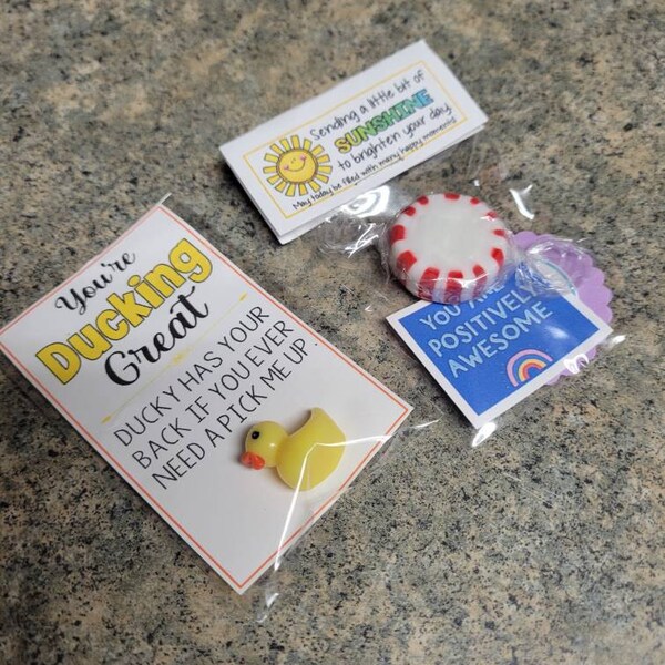You're DUCKING Great! -rubber Duck, Good Luck Charm, Lucky Ducky -sweet ...