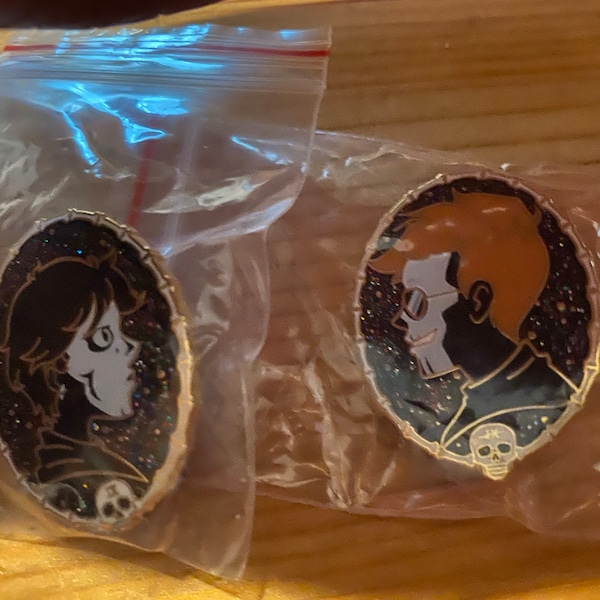 The Locked Tomb Gideon and Harrow Pins - Ninth House Enamel Pins - Etsy