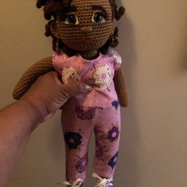 TBC Crochet Doll Pattern - 18 Inch Crochet Doll Pattern - Black Doll ...