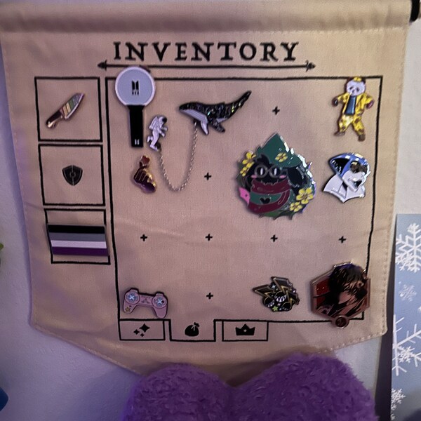 Inventory Enamel Pin Display Canvas Banner - Etsy