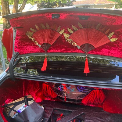 Original Hand-beaded Round Fan, Heavy-duty Tassel Fan, Long-handled ...