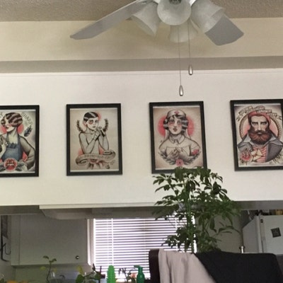 Nurse Flapper Traditional Tattoo Flash - Etsy