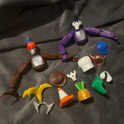 MINI Gorilla Tag Articulating Fidget With Hat. Mini Gorillas WITH FACES ...