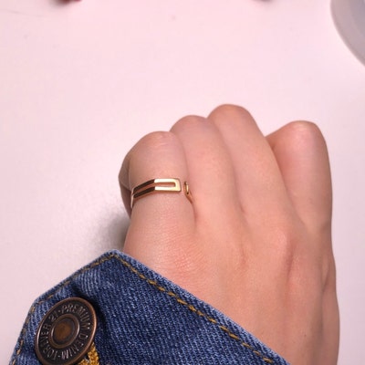 Sterling Silver Minimalist Ring Stackable Ring Gift for Her Everyday ...