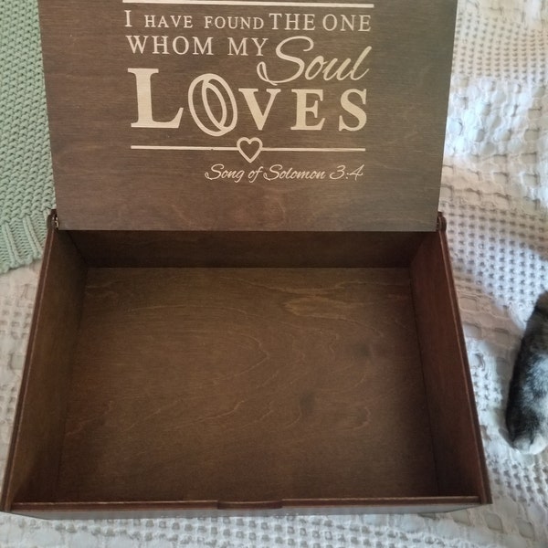 Personalized Wooden, Memory, Keepsake Storage Gift Box - Valentines ...