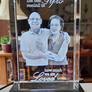 3D Crystal Glass Trophy Laser LED Wooden Small Light Stand Base Display ...