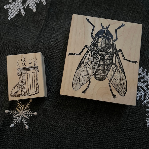 Huge House Fly Wood Mounted Rubber Stamp 3755 - Etsy