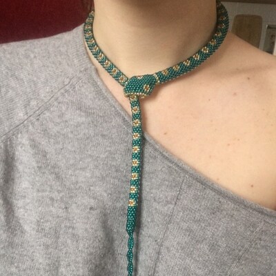 Blue Beaded Necklace Native American Style Indian Beads Necklace Ethnic ...