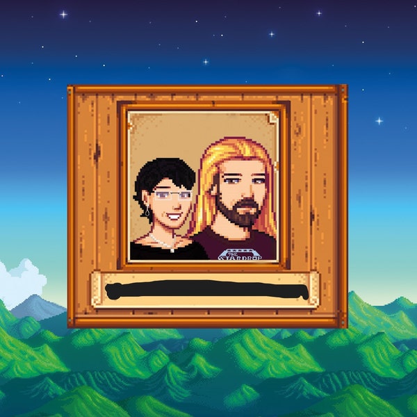 Custom Couple Stardew Valley Portrait Personalized Couple Stardew