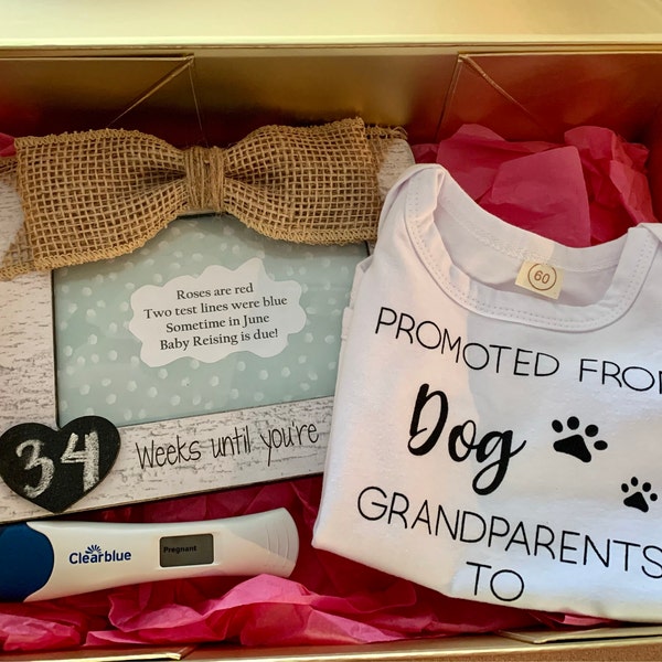 Baby Announcement New Grandparents Parents Baby Countdown Frame for ...