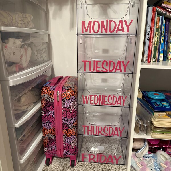 Days of the Week Decals, Days of the Week Stickers, Weekday Decals ...