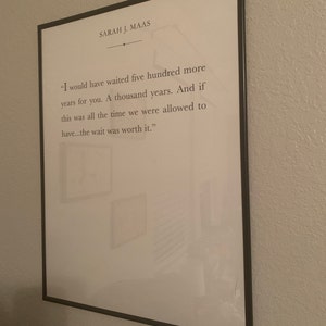 Ember of Light A Court of Thorns and Roses Quote SJM Book Wall Art ...