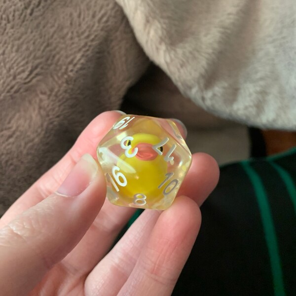 Lucky Duck D20 Dice – Tabletop Gaming, Novelty Resin Die - Etsy