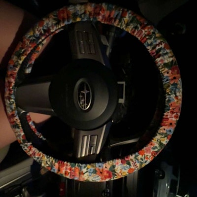 Bright Patchwork Steering Wheel Cover Full Grip Fabric Inside Flowers ...