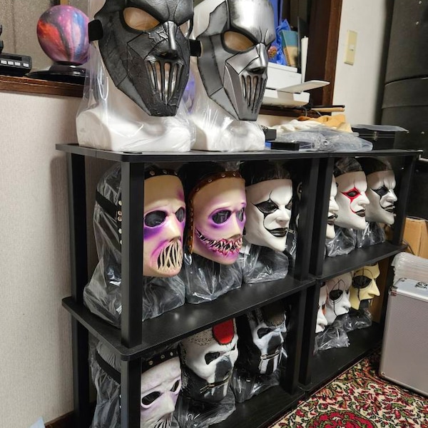 Blue Masquerade Mask for Women, Full Face Masquerade Mask, Gold ...