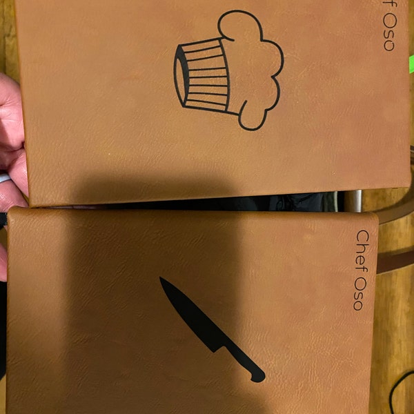 Chef's Leatherette Journal Engraved, Notebook, Recipe Journal, Perfect ...