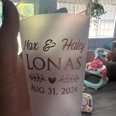 Personalized Wedding Cups Frost Flex Cups, Customizable for Couples ...