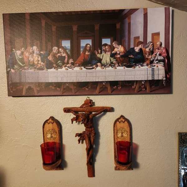 Last Supper Canvas Wall Art Da Vinci Painting Reproduction Print ...