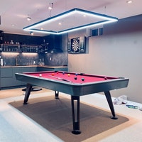 9ft-perimeter LED Billiard Pool Table Light - Modern Design Game Room ...