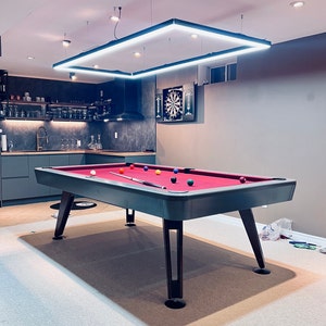 9ft-perimeter LED Billiard Pool Table Light Modern Design Game Room ...