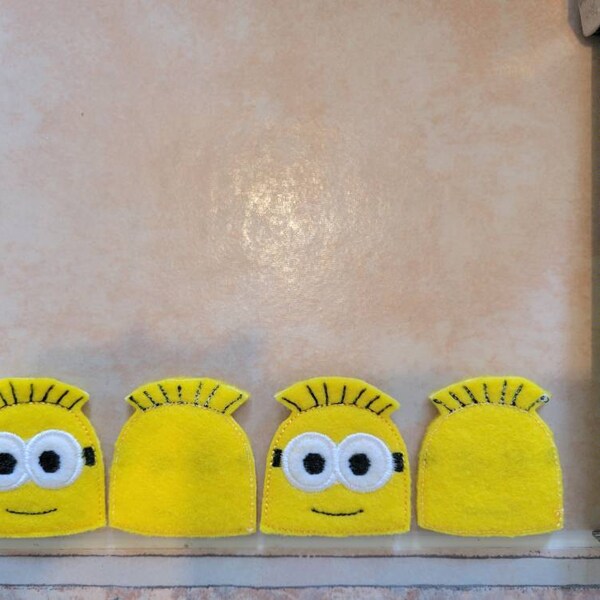 Minion Inspired Felties 1.75in on Felt 4 in a Set Ready to Use - Etsy