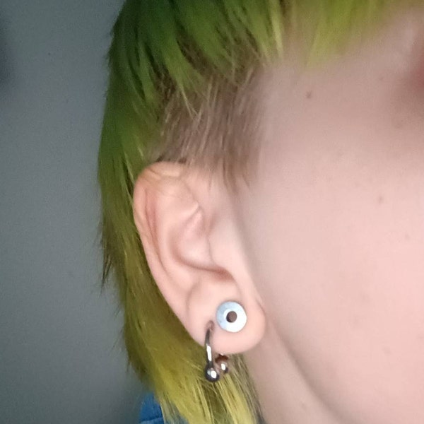 0g Pink Purple Acrylic Septum Stretching Pincher 8mm Ear Plugs Wide ...