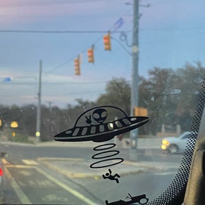 Jeeper Windshield Decal Alien Abduction/ufo Jeeper Sticker /wrangler ...