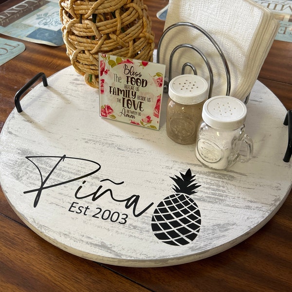 Last Name | Est Date | Board | Serving Tray | Lazy Susan | Personalized ...