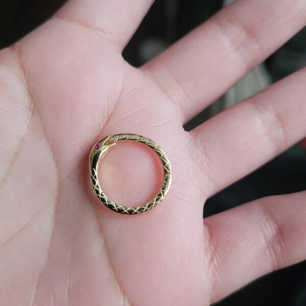 14k Solid Gold Swivel Push Lock, Swivel Gold Lock, 14k Gold Swivel ...